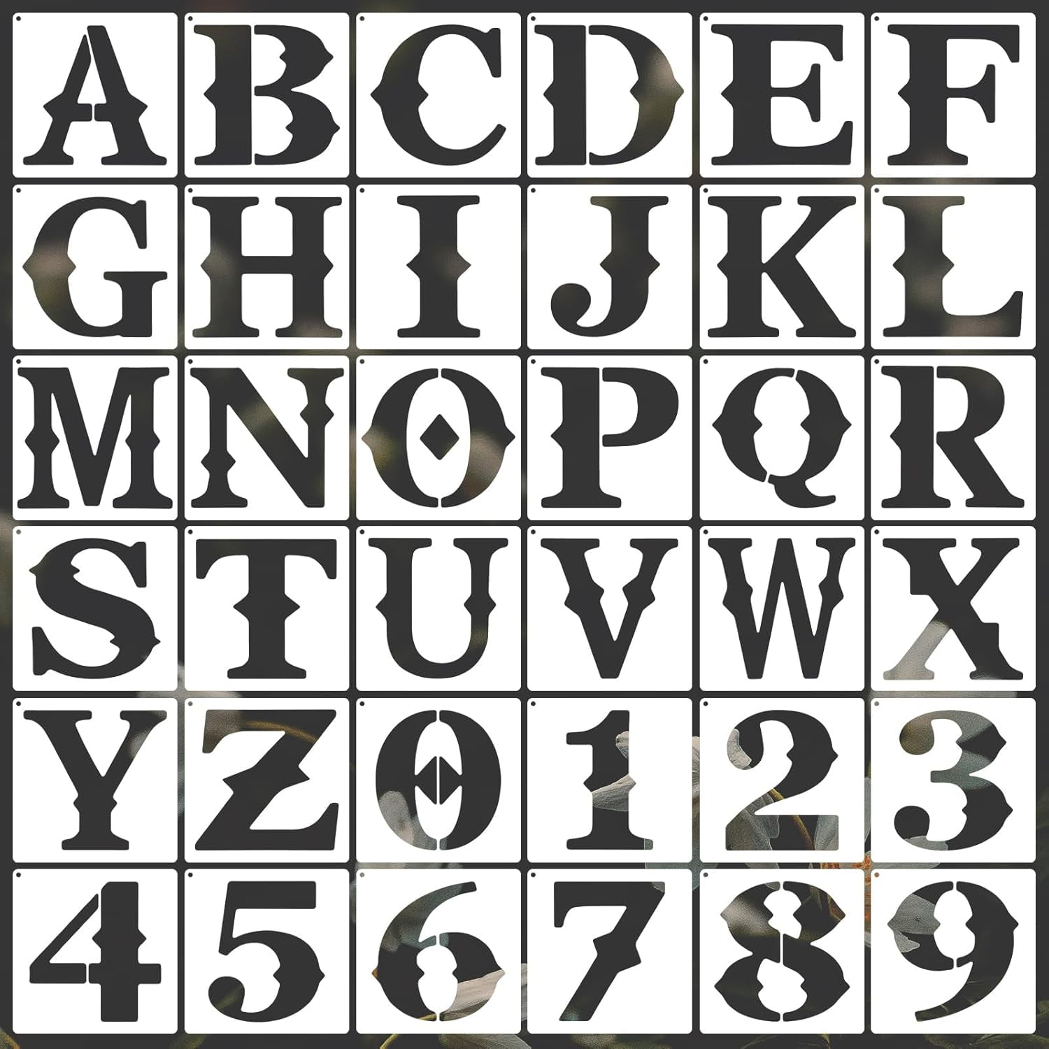 Zkca 36PCS Alphabet Stencils for Painting, 6x6 Inch Reusable Letter ...