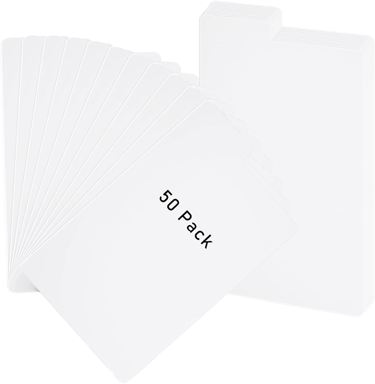 Zkca 50 Pack Comic Book Dividers with Tabs, 11.02x7.09 Inch White ...