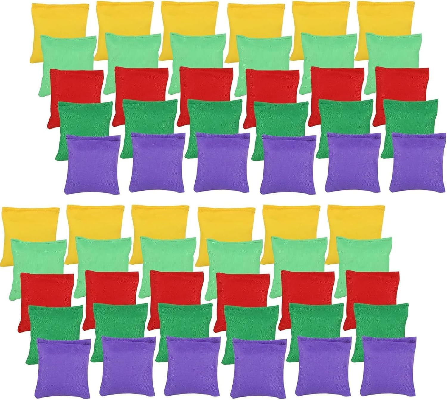 Zkca 50 Pieces Mini Bean Bags Mini Colorful Cornhole Bean Bags Nylon Bulk Bean Bags for Tossing ...