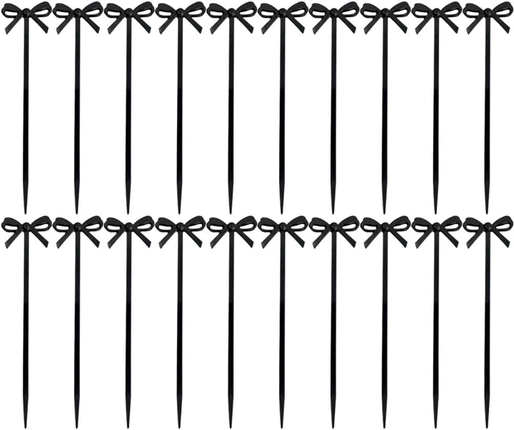 Zkca 60 Pcs Fruit Fork Drink Picks Cake Decorating Kids Drinks Bow ...
