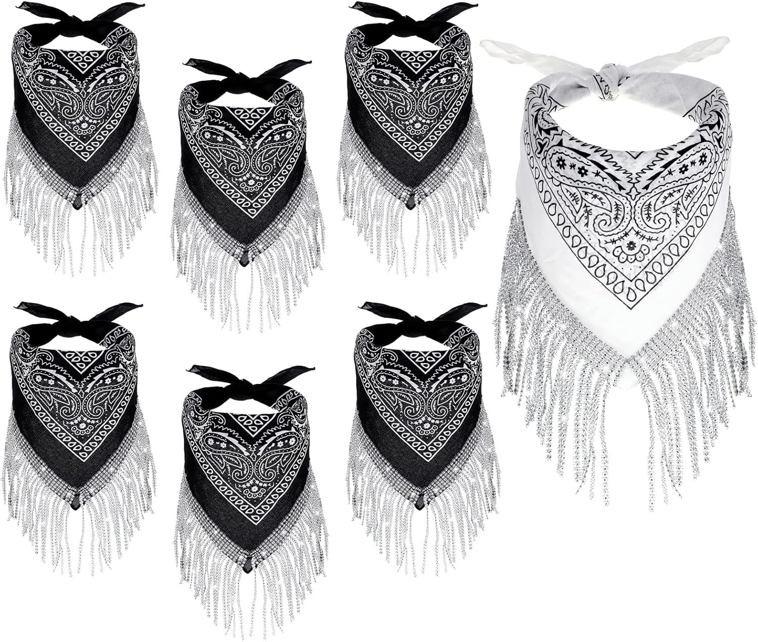 Zkca 7 Pieces Cowgirl Bachelorette Bandanas Last Disco Party ...