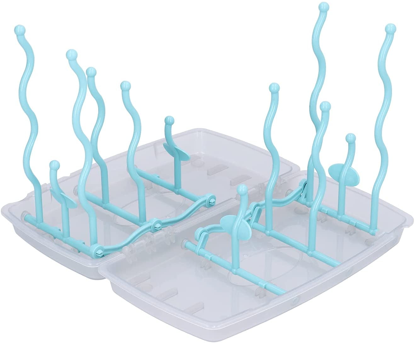 Zkca Baby Bottle Drying Rack with Drainer, Travel Bottle Drying Rack ...