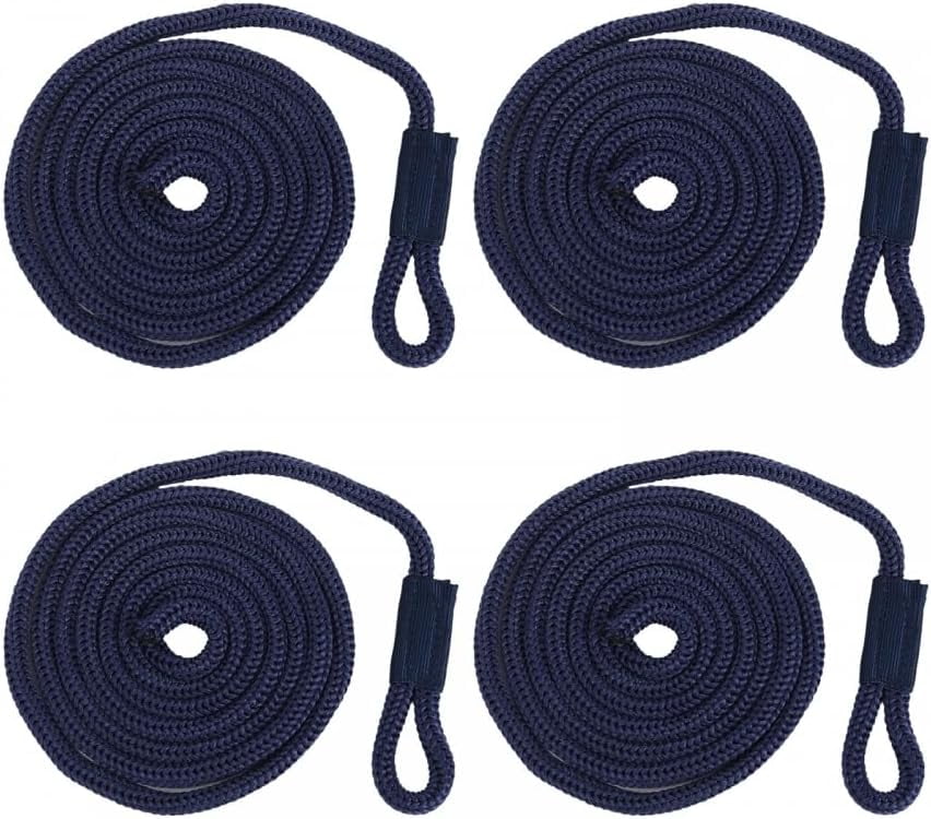 Zkca Boat Fender Lines, 4PCS 4.9FT Sturdy Boat Dock Lines Marine Rope ...