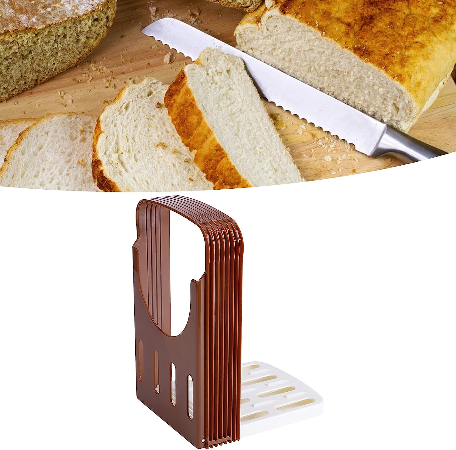 Zkca Bread Slicer Foldable Toast Slicer, Bread Maker Toast Slicer Toast ...