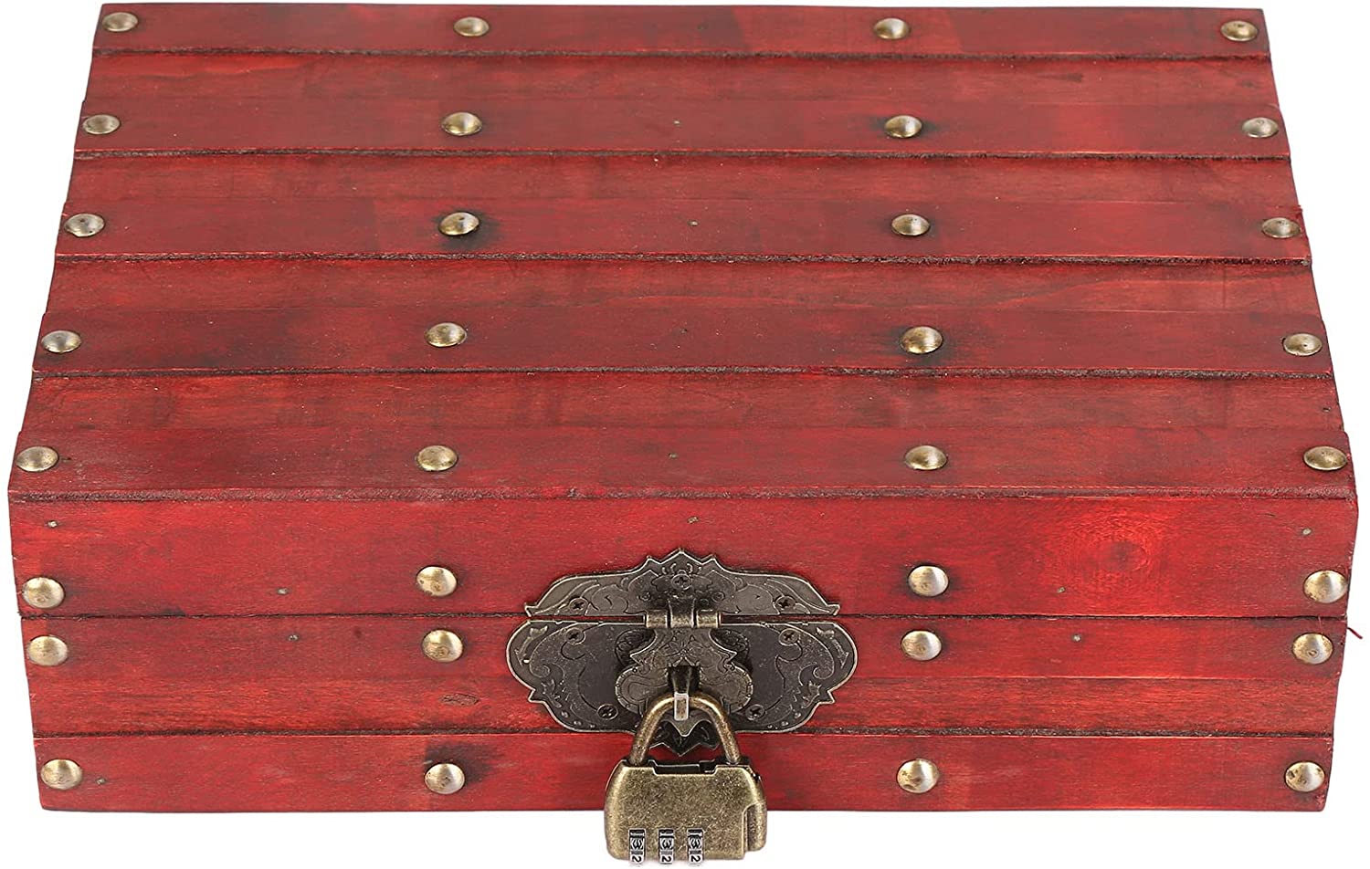 Zkca Decorative Box, Wood Keepsake Box Letter Box Lockable Storage Box ...