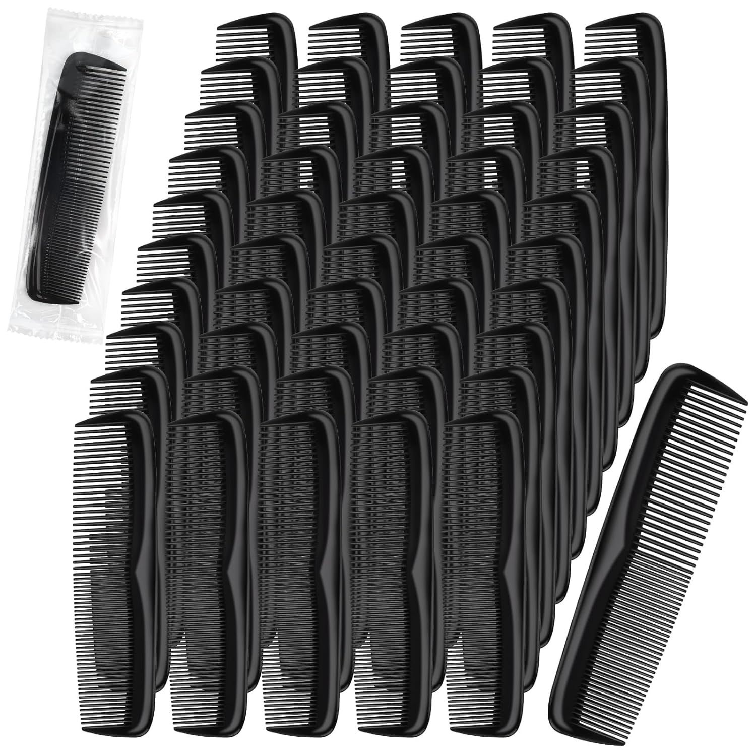 Zkca Hair Comb 50 Pack, Pocket Combs for Men, Homeless Supplies Bulk ...