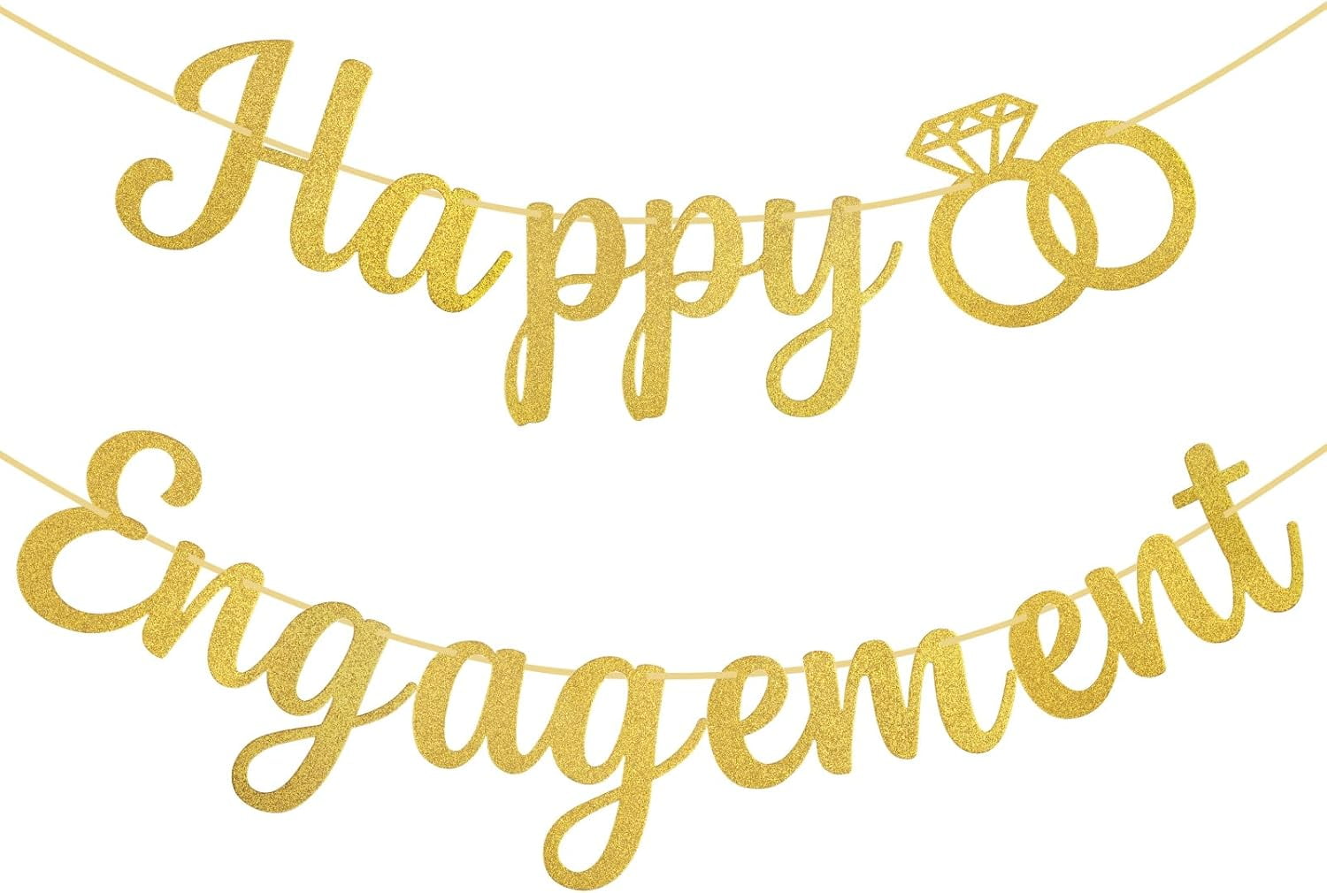 Zkca Happy Engagement Banner, Happy Engagement Party Decorations ...