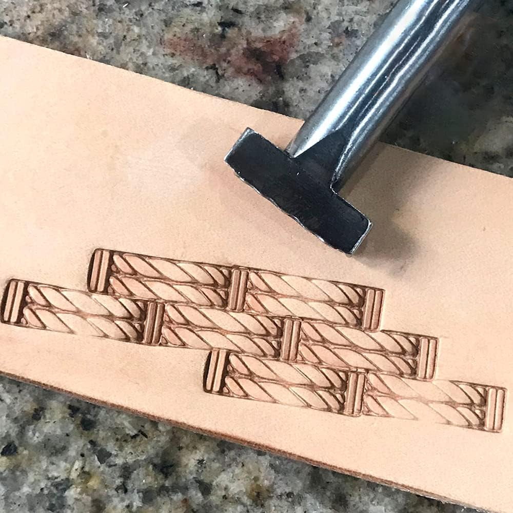 Zkca Leather Stamping Tool Rope Weave Stamp Professional LeatherCraft ...