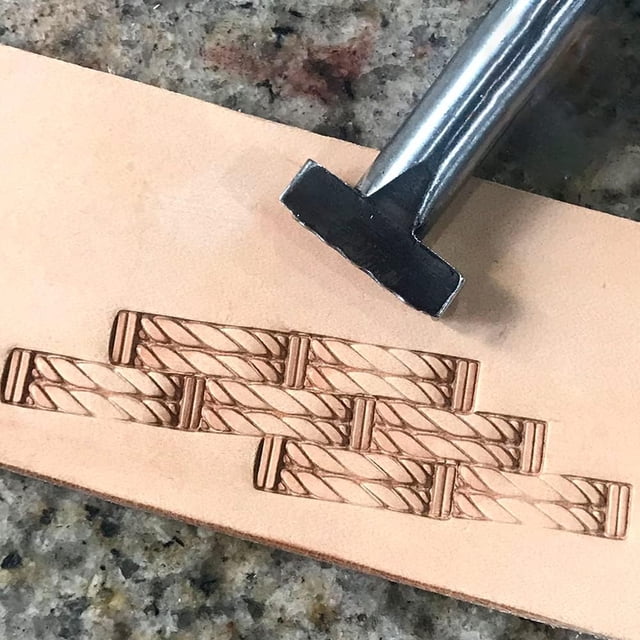 Zkca Leather Stamping Tool Rope Weave Stamp Professional LeatherCraft ...