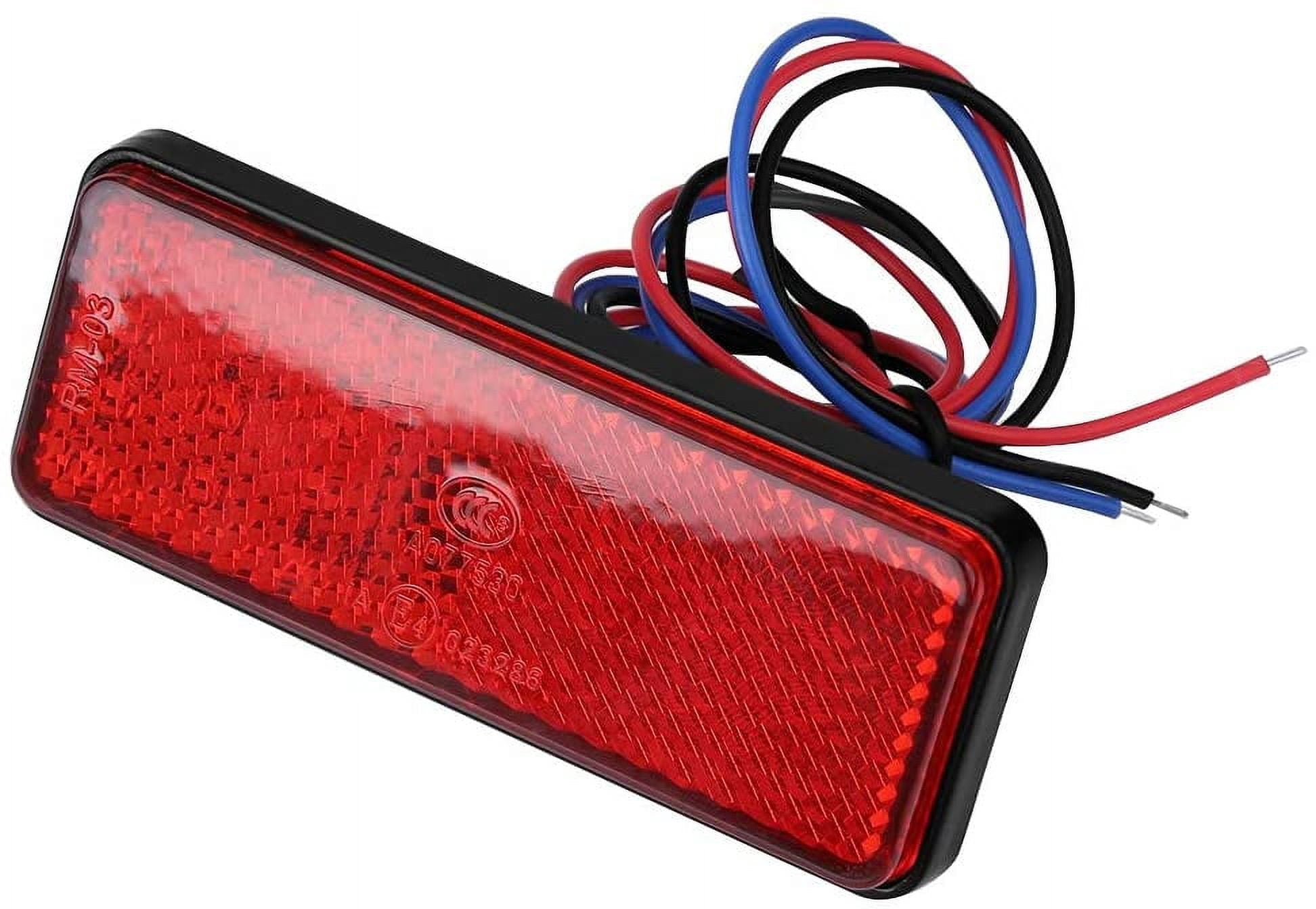 Zkca Motorcycle Tail Light, Universal Rec Reflectors Motorcycle Scooter ...
