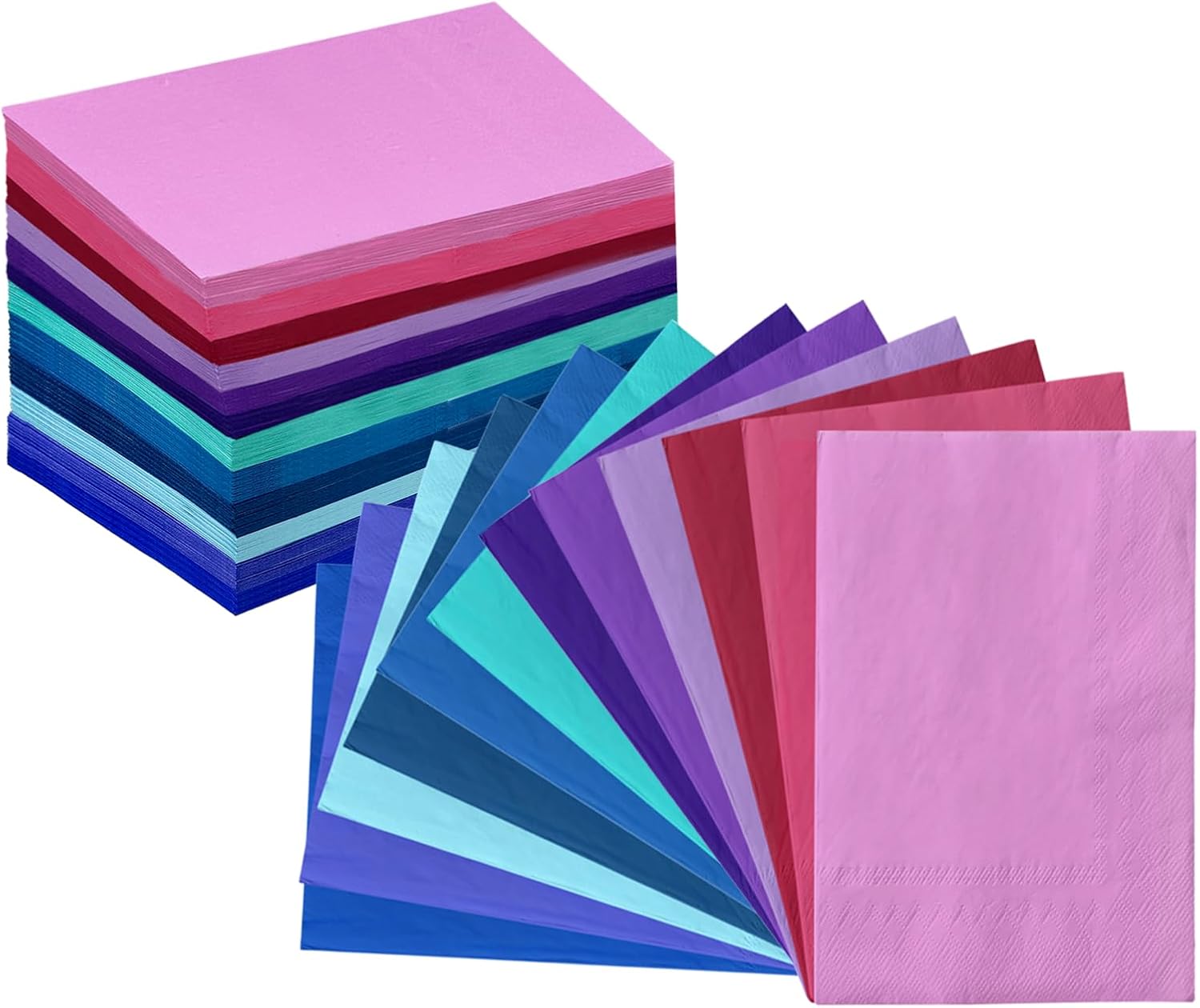 Zkca Pink Purple&Blue Paper Napkins 13 * 16inch Guest Paper Disposable Towels Napkin Paper Hand ...