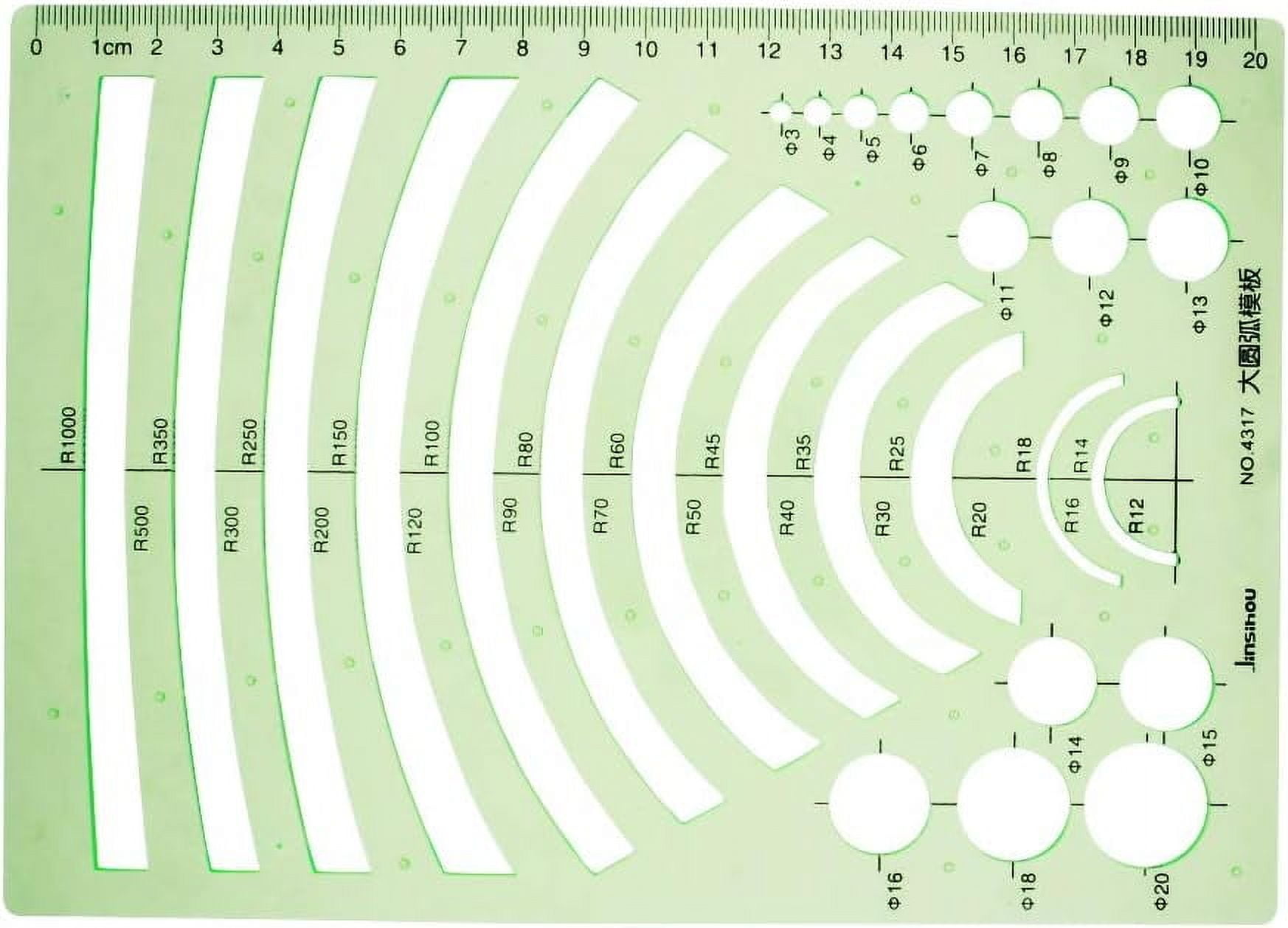 Zkca Plastic Circle Radius Master Drawing Template Arc Template Stencil ...