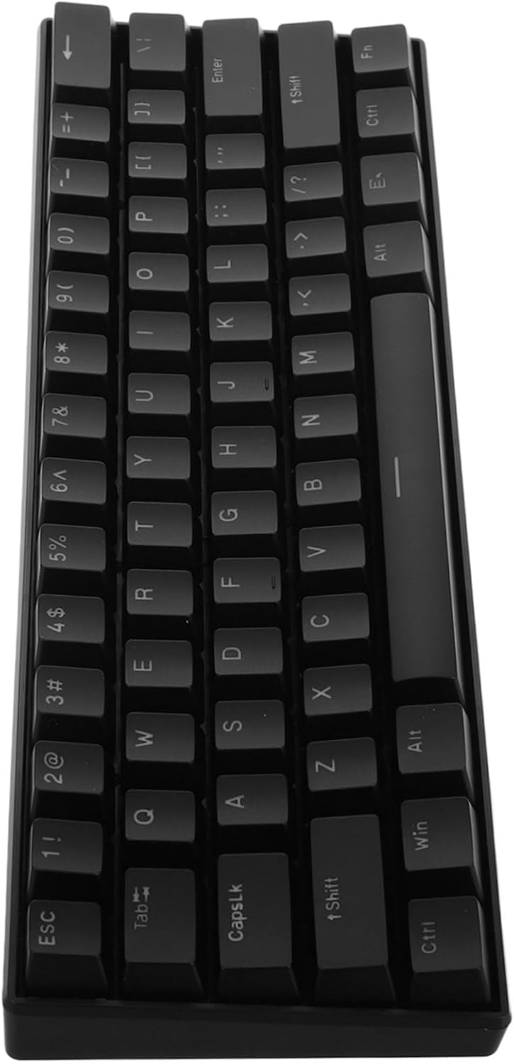 Zkca RGB Backlit Clicky Wired Mechanical Gaming Keyboard 61 Keys Black ...