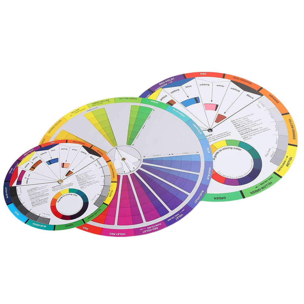 Zkca Tattoo Color Wheel, Color Wheel Pigment Color Wheel Mixing Guide ...