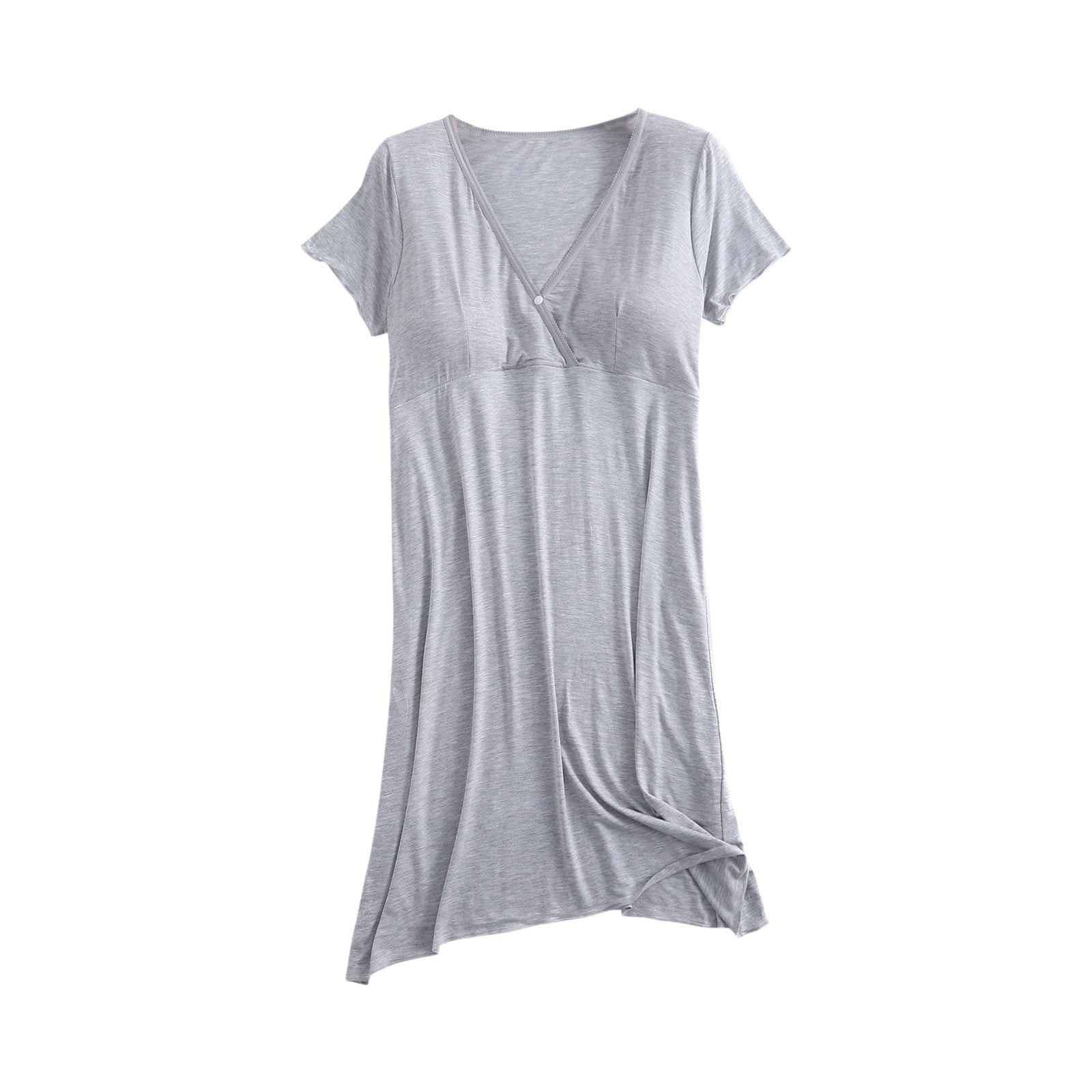 Zkozptok Maternity Nursing Nightdress for Women Short Sleeve V Neck ...