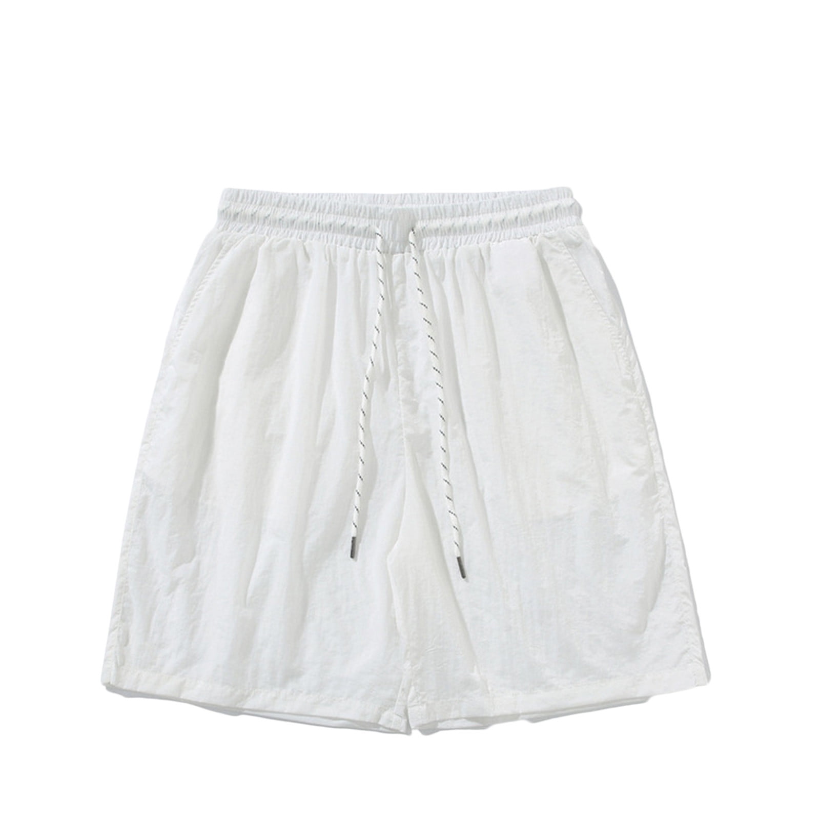 Zkozptok Men's Running Athletic Shorts Elastic Waist Drawstring Lounge ...