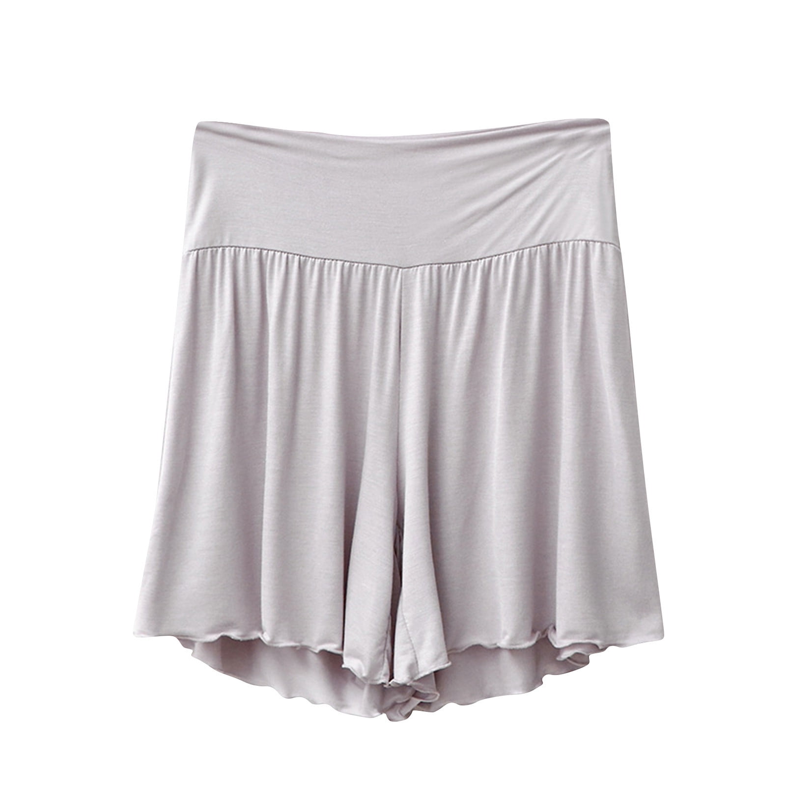 Zkozptok Women's Basic shorts Elastic High Waiste Lace Trim Soft pajama ...