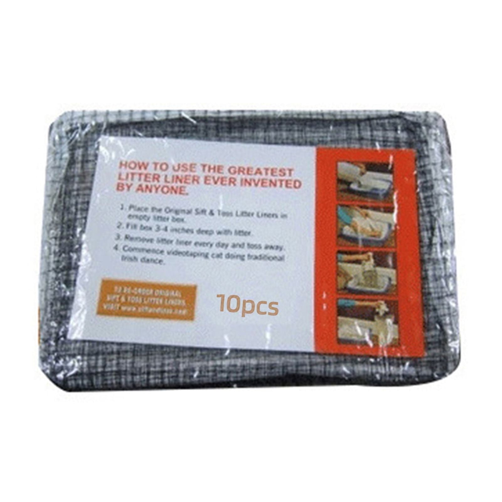 Zksm 10-Pack Cat Litter Box Liners - Reusable Sifting Litter Box Liner ...