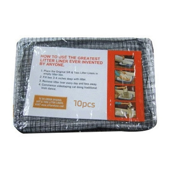 Zksm 10-Pack Cat Litter Box Liners - Reusable Sifting Litter Box Liner ...