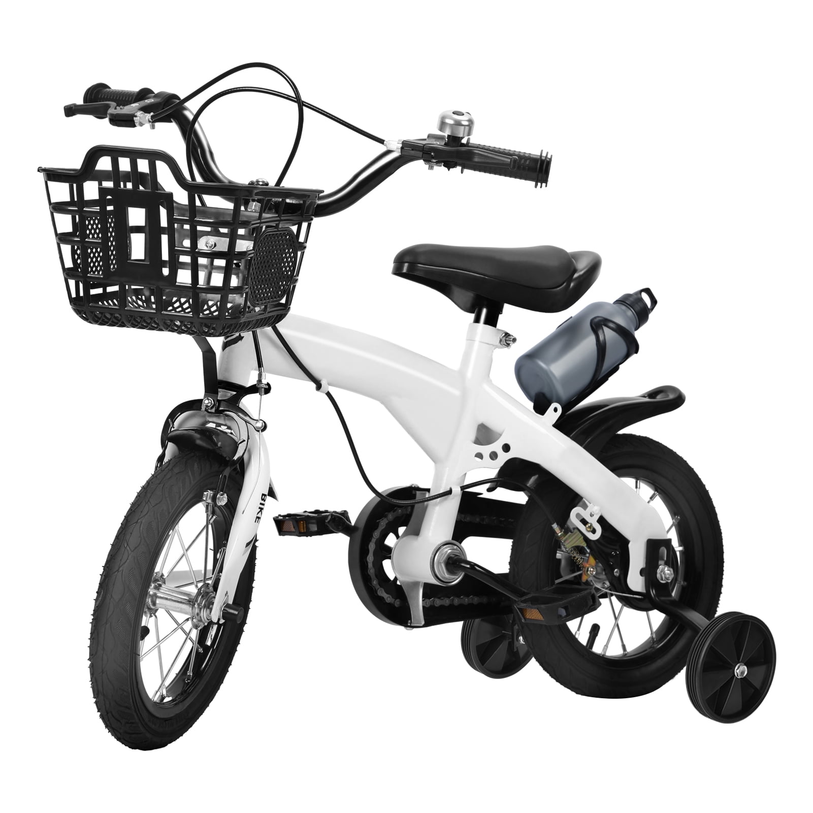 Zksm 12“ Kids Bike Height Adjustable Girls Boys Bike with Training ...