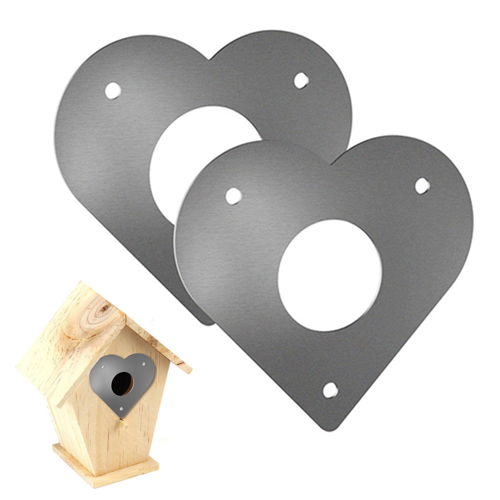 Zksm 2Pcs Metal Birdhouse Guard Portal - Woodpecker Nesting Box ...