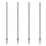 Zksm 4 Pcs String Light Hook Poles with Superior Stability 5-Pronged ...