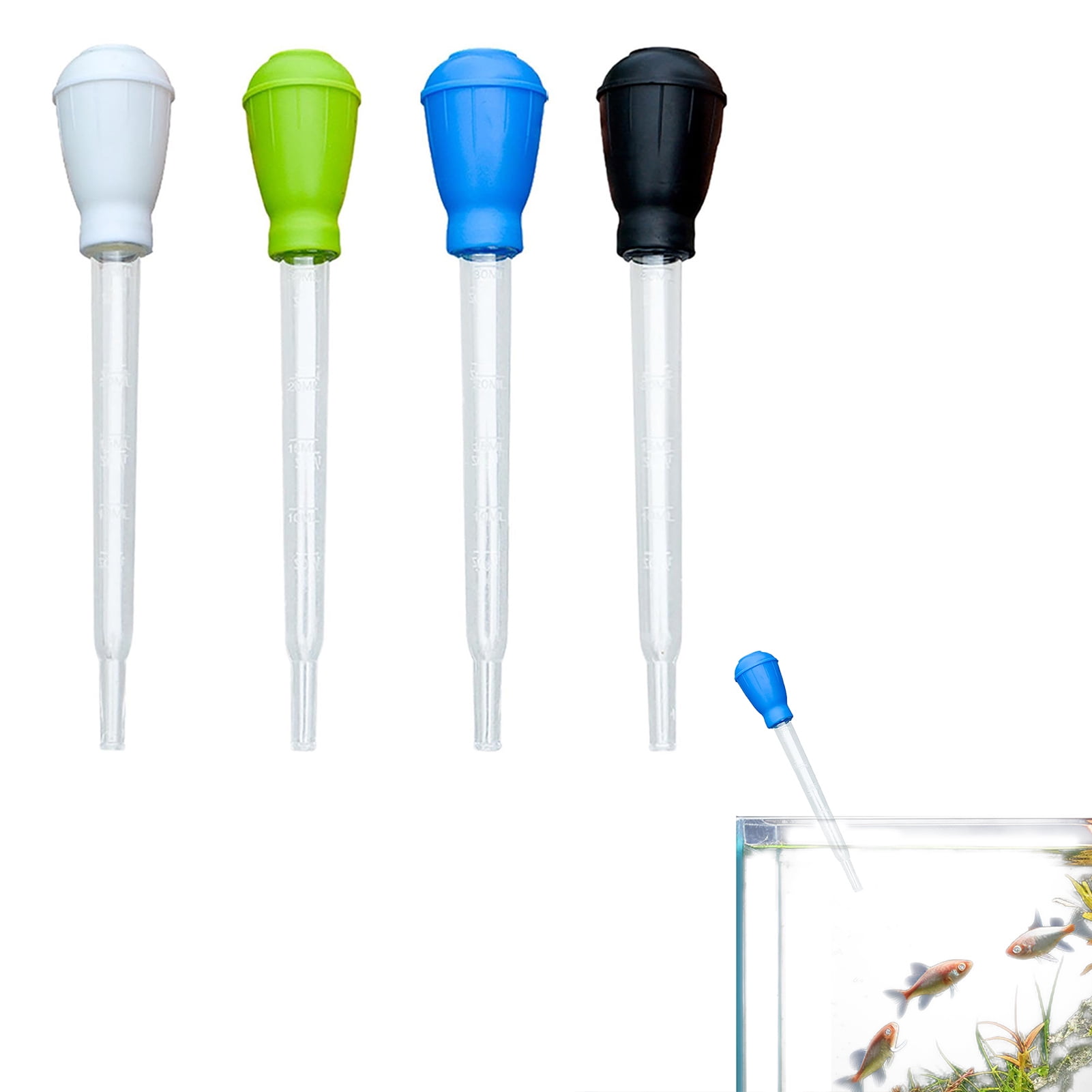 Zksm 4Pcs 30ml Fish Tank Cleaning Dropper – Waste Remover, Manual ...