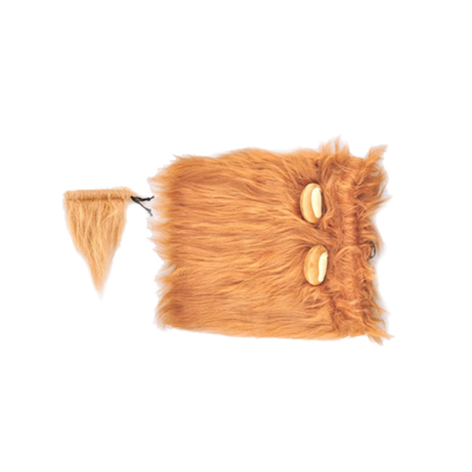 Zksm Adjustable Pet Lion Wig - Brown Lion Mane Tail Costume - for ...
