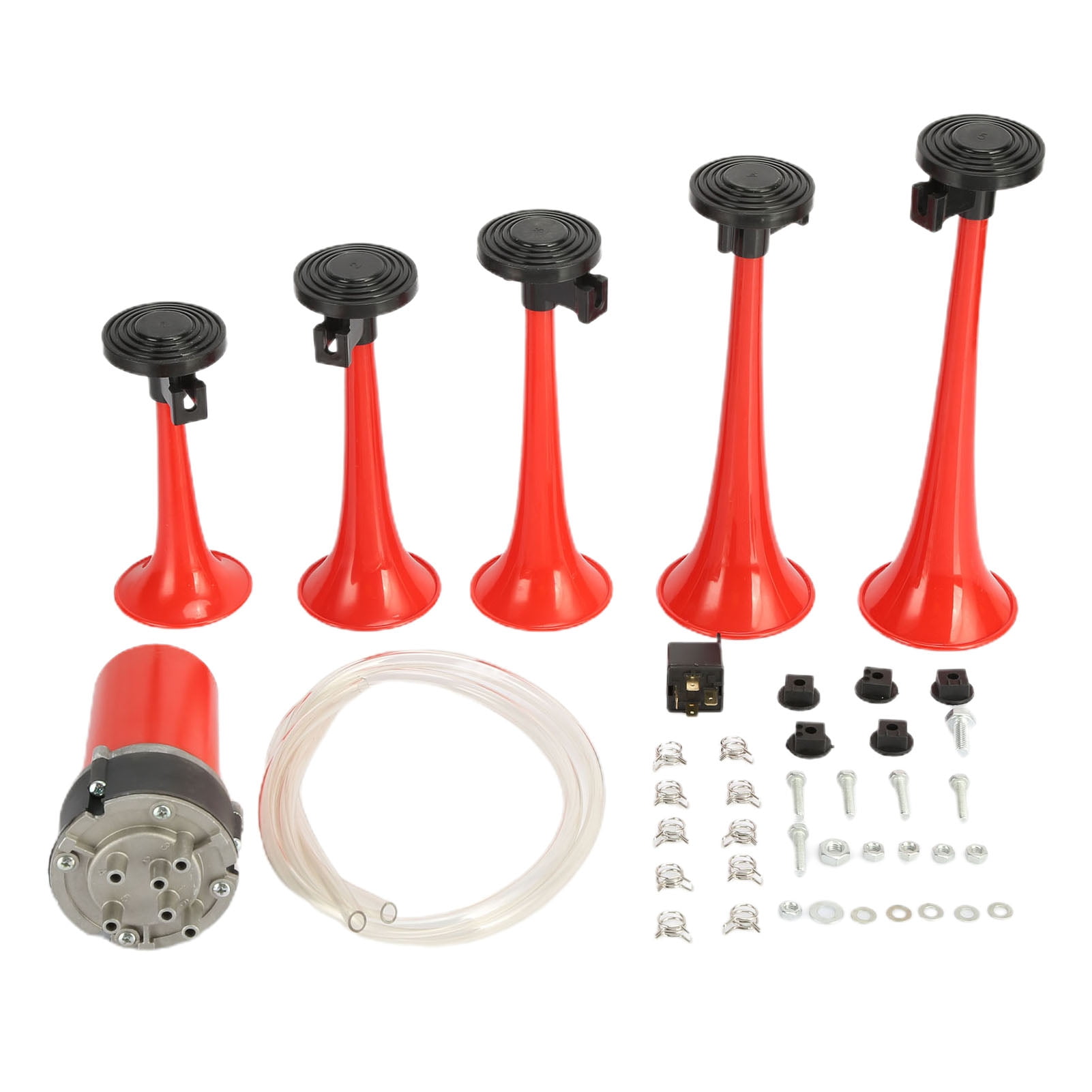 Zksm Air Horn Kit 5 Trumpets High Strength DC 12V 125dB Air Horn ...