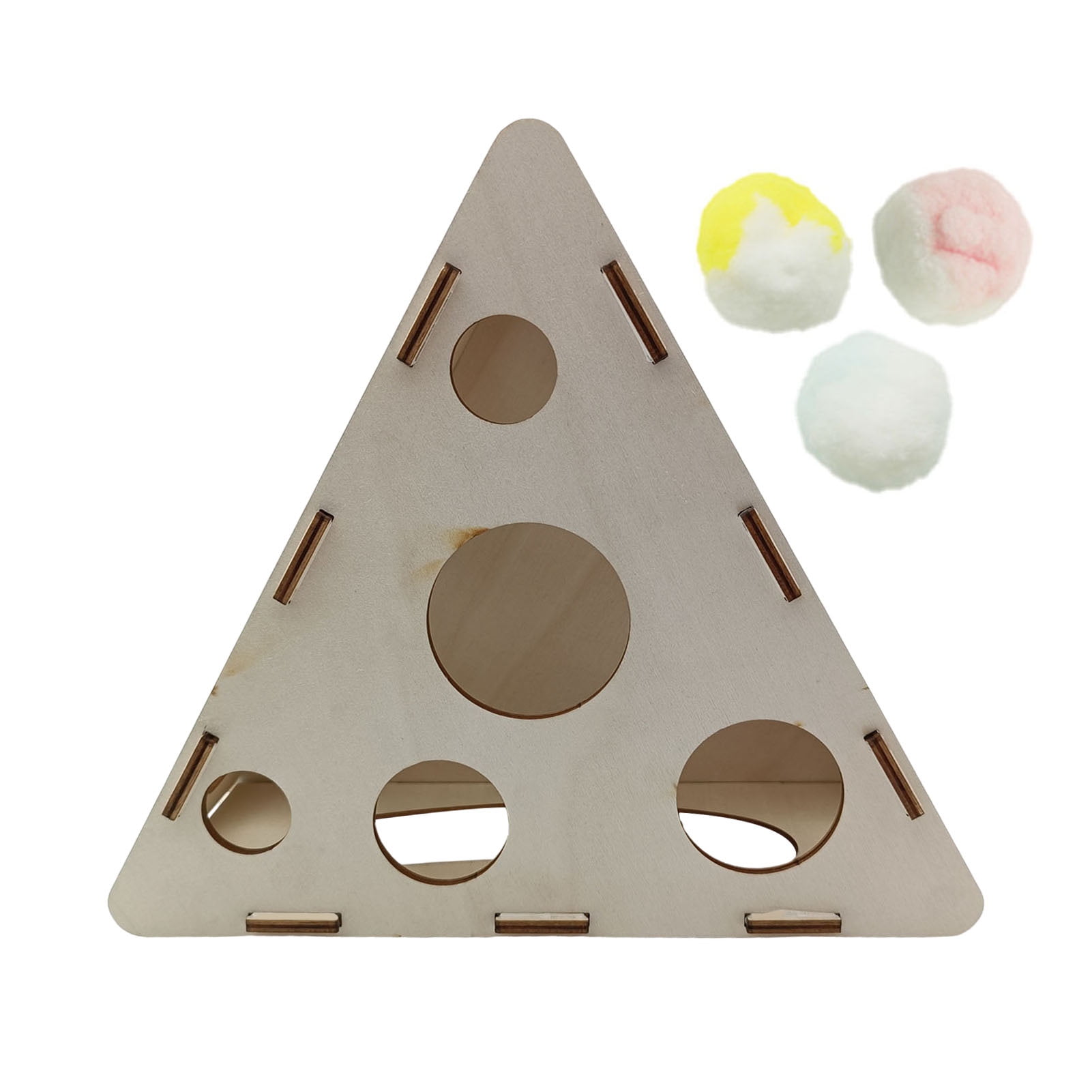 Zksm Cat Puzzle Box - Interactive Pet Toy, Wooden Kitten Ball Maze Game ...