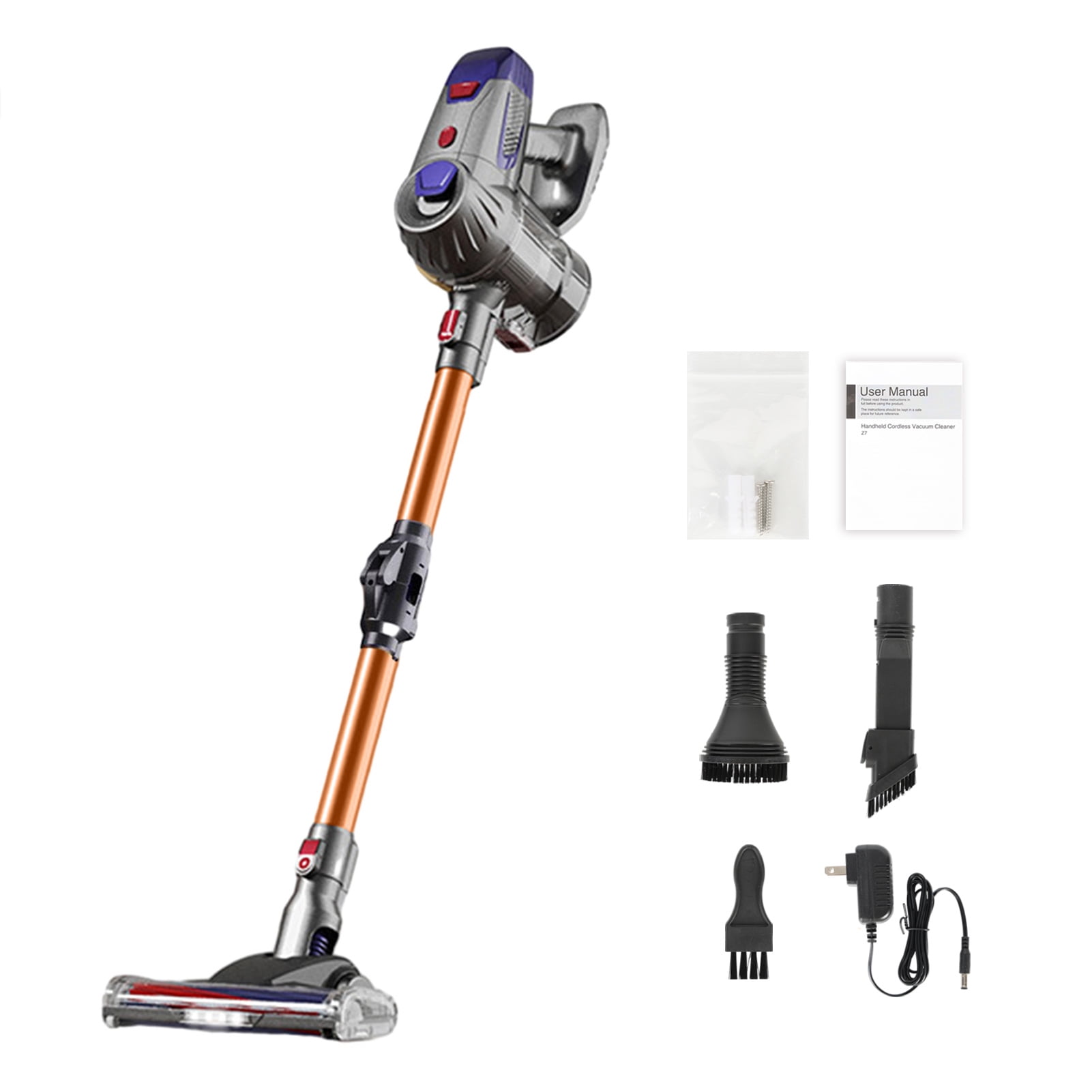 Zksm Cordless Vacuum Cleaner with LED Display, Brushless Motor, Max 40 ...