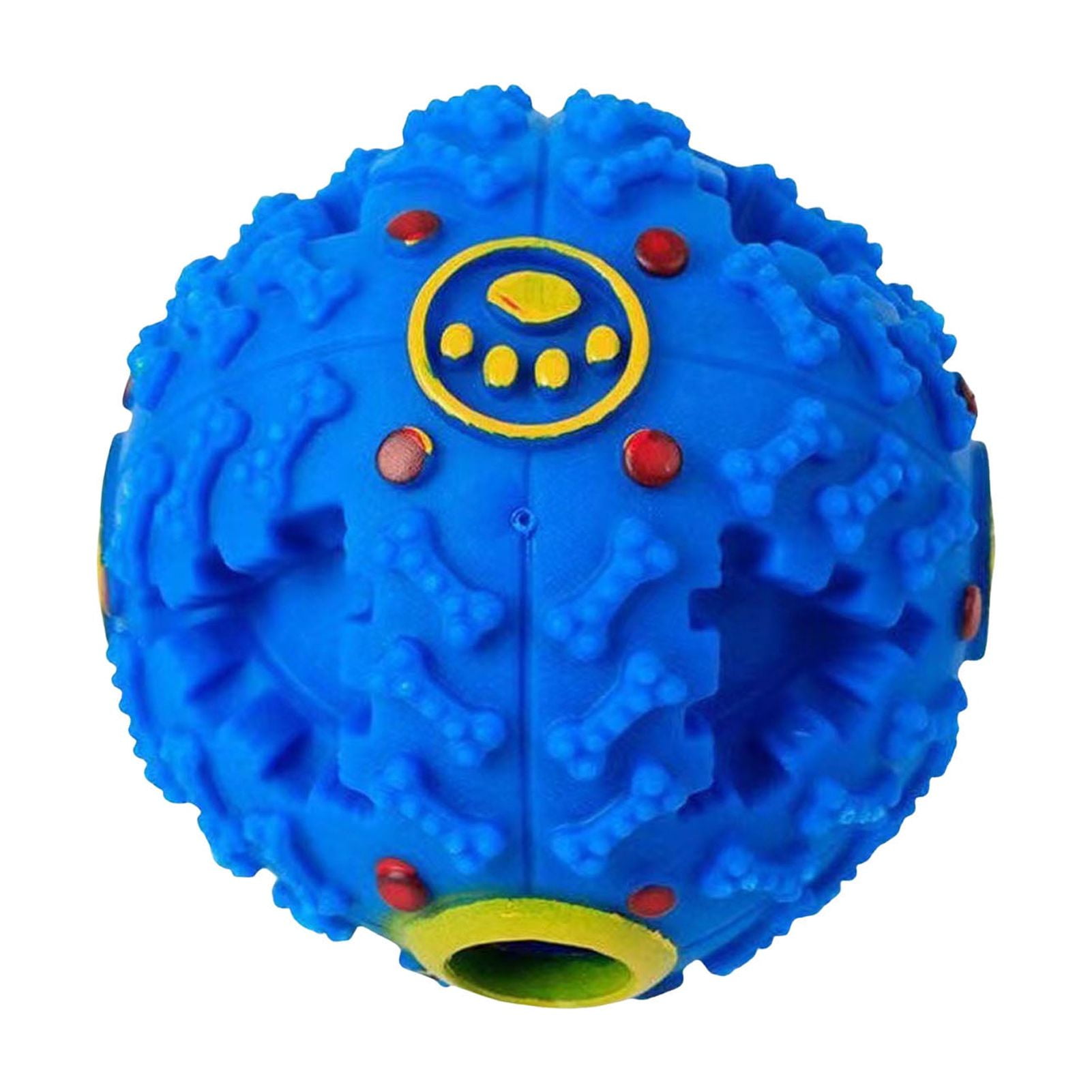 Zksm Dog Treat Ball Toy - Squeaky Interactive Pet Feeder Toy, Dog Chew ...