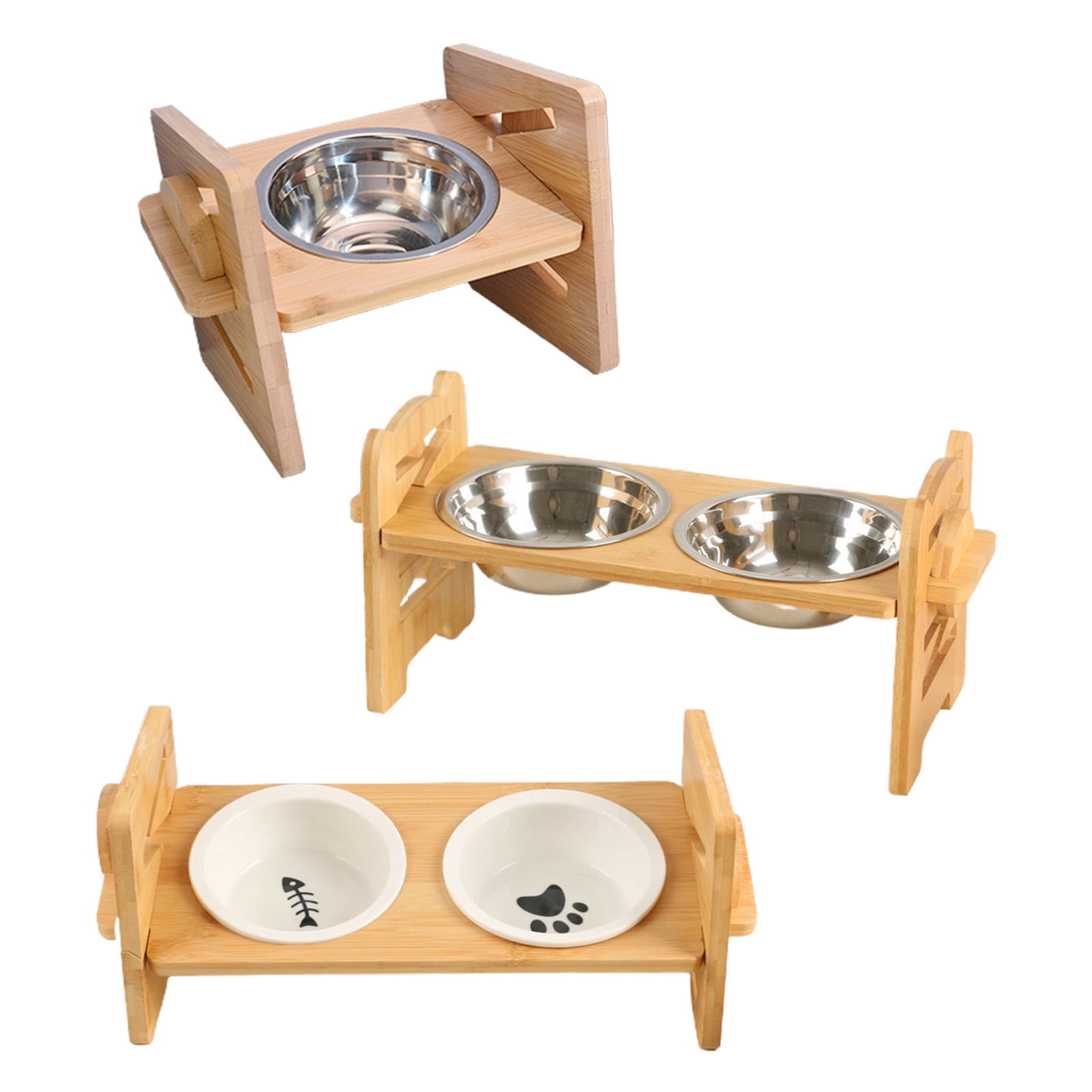 Zksm Elevated Cat Bowl Stand - Comfortable Feeding Position ...