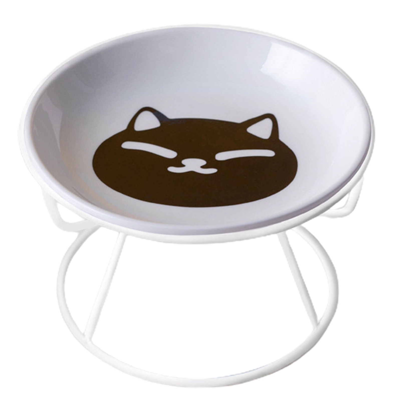 Zksm Elevated Ceramic Cat Bowl Set - Anti-Vomit - Protects Cervical ...