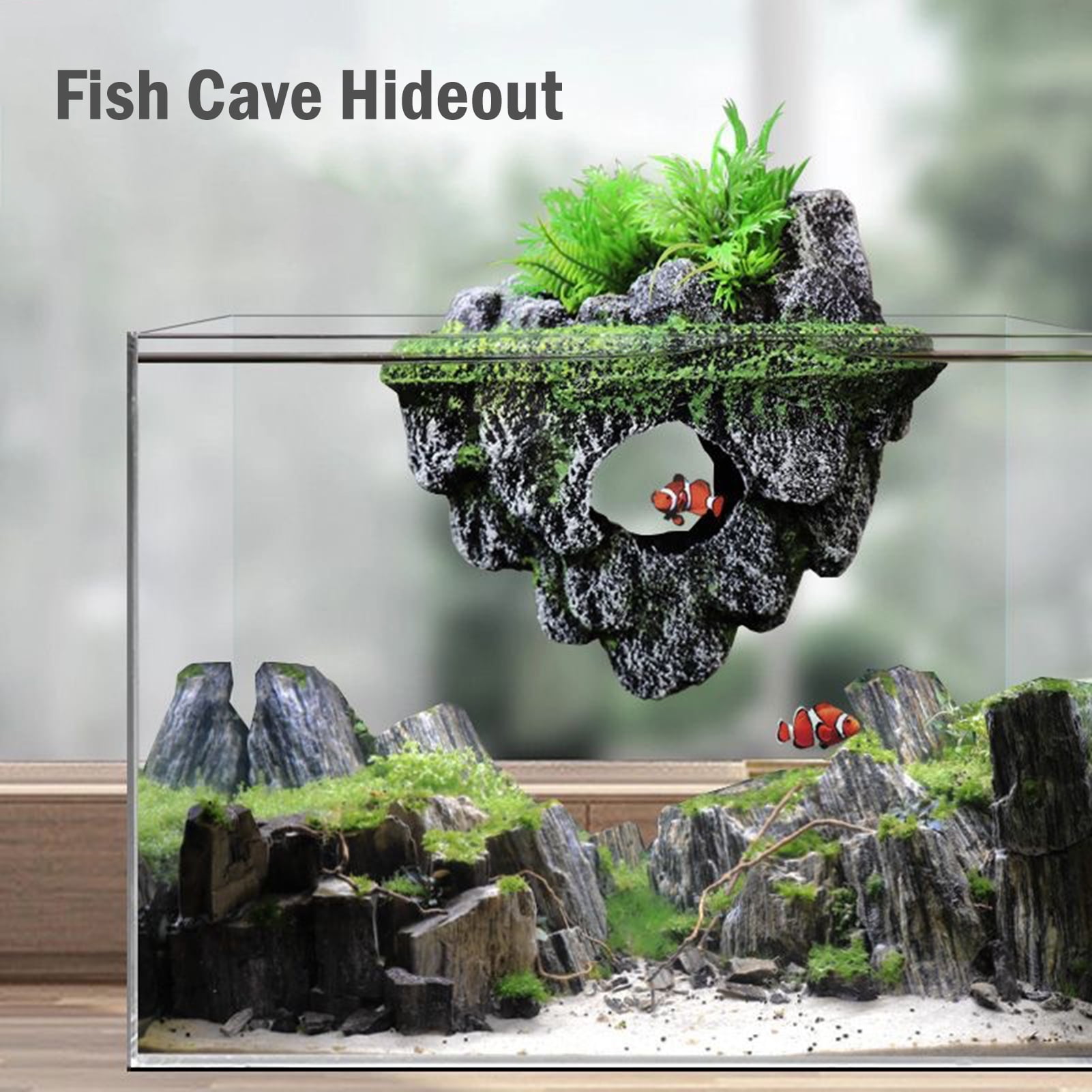 Zksm Fish Tank Artificial Stone Decoration - Miniature Aquarium Float ...