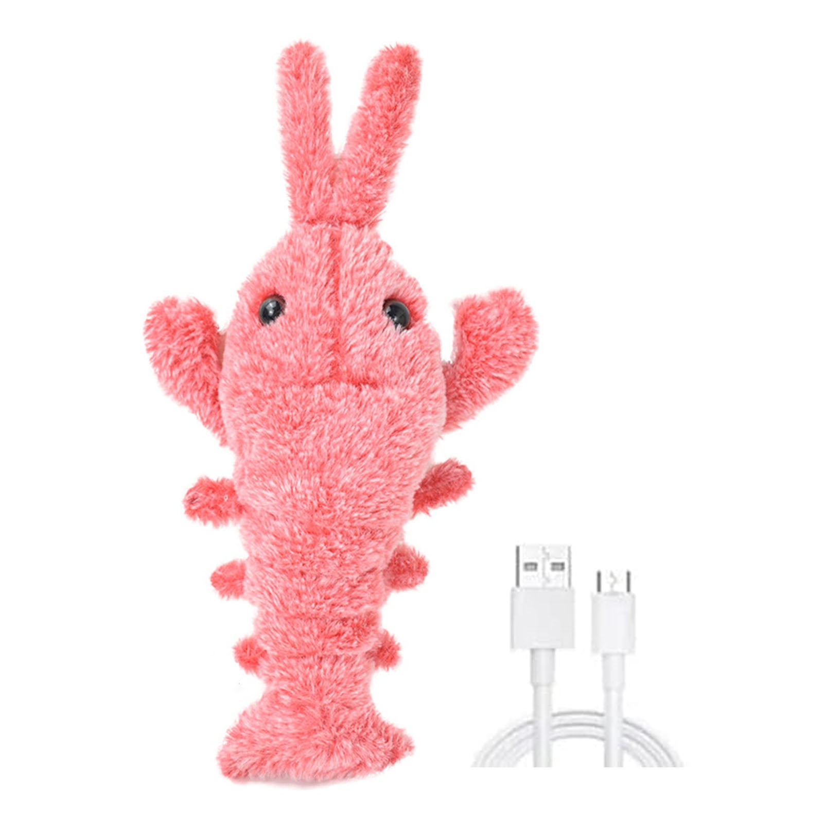 Zksm Floppy Lobster Interactive Dog Toy - USB Rechargeable - Vibration ...