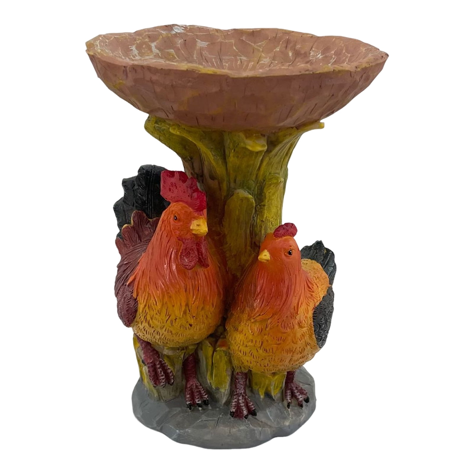 Zksm Garden Bird Feeder Statue - Resin Fairy Tree House, Free-Standing ...
