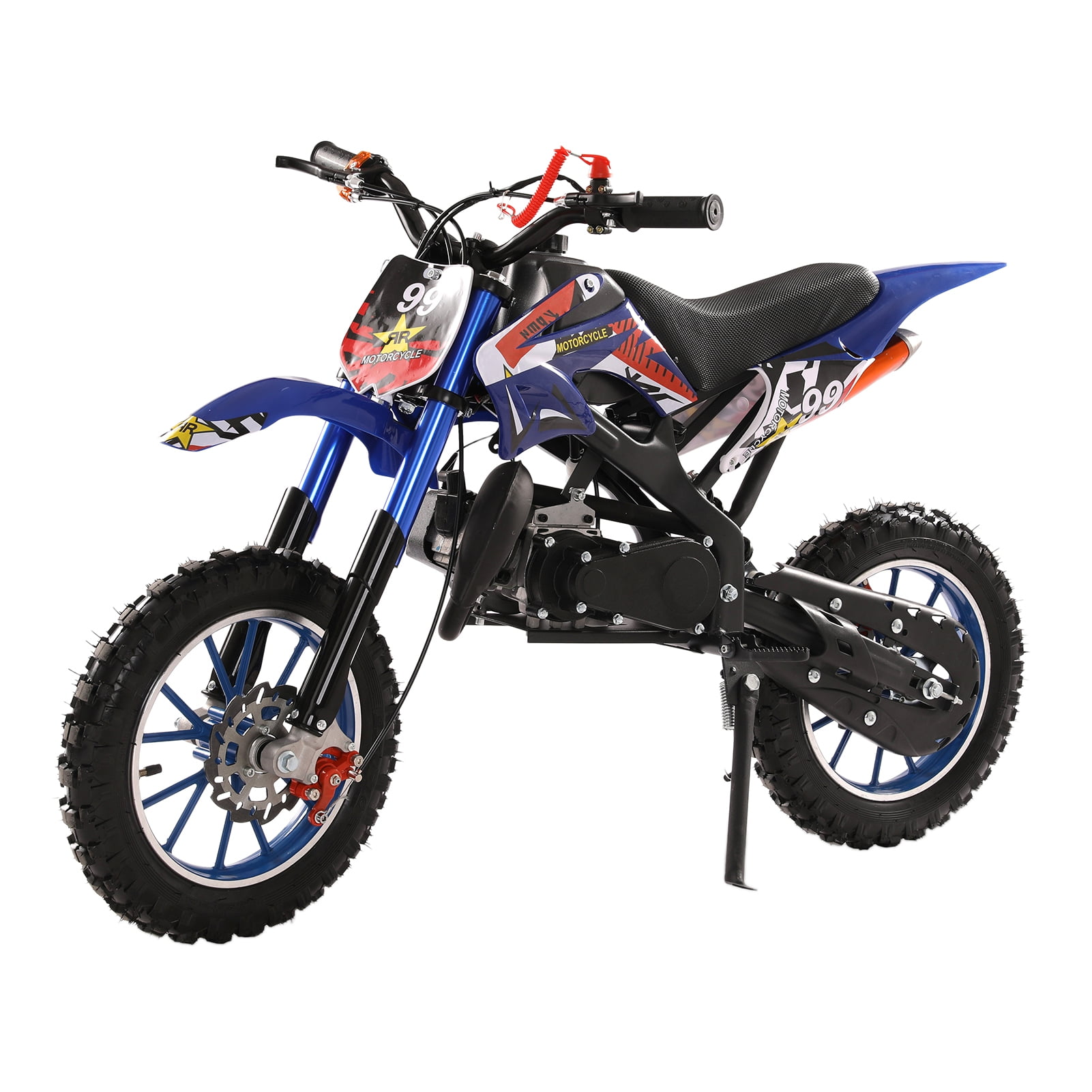 Zksm Mini Dirt Bike for Kids, 49CC 2 Cycle Gas Powered Off Road Mini Bike, Pit Bike with Front ...