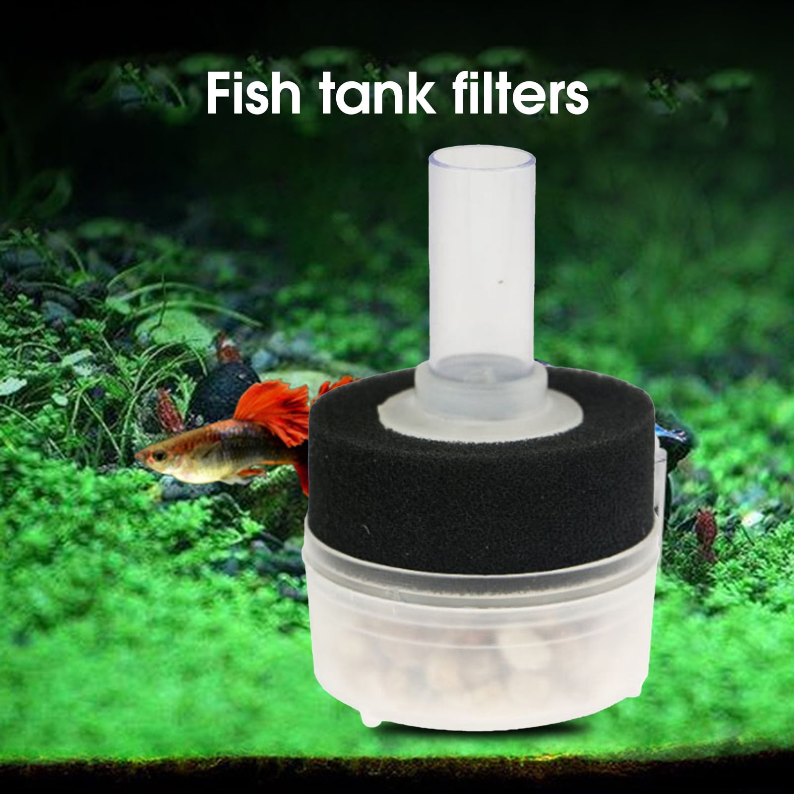 Zksm Mini Fish Tank Filter with Maifan Stone - Replaceable Water ...