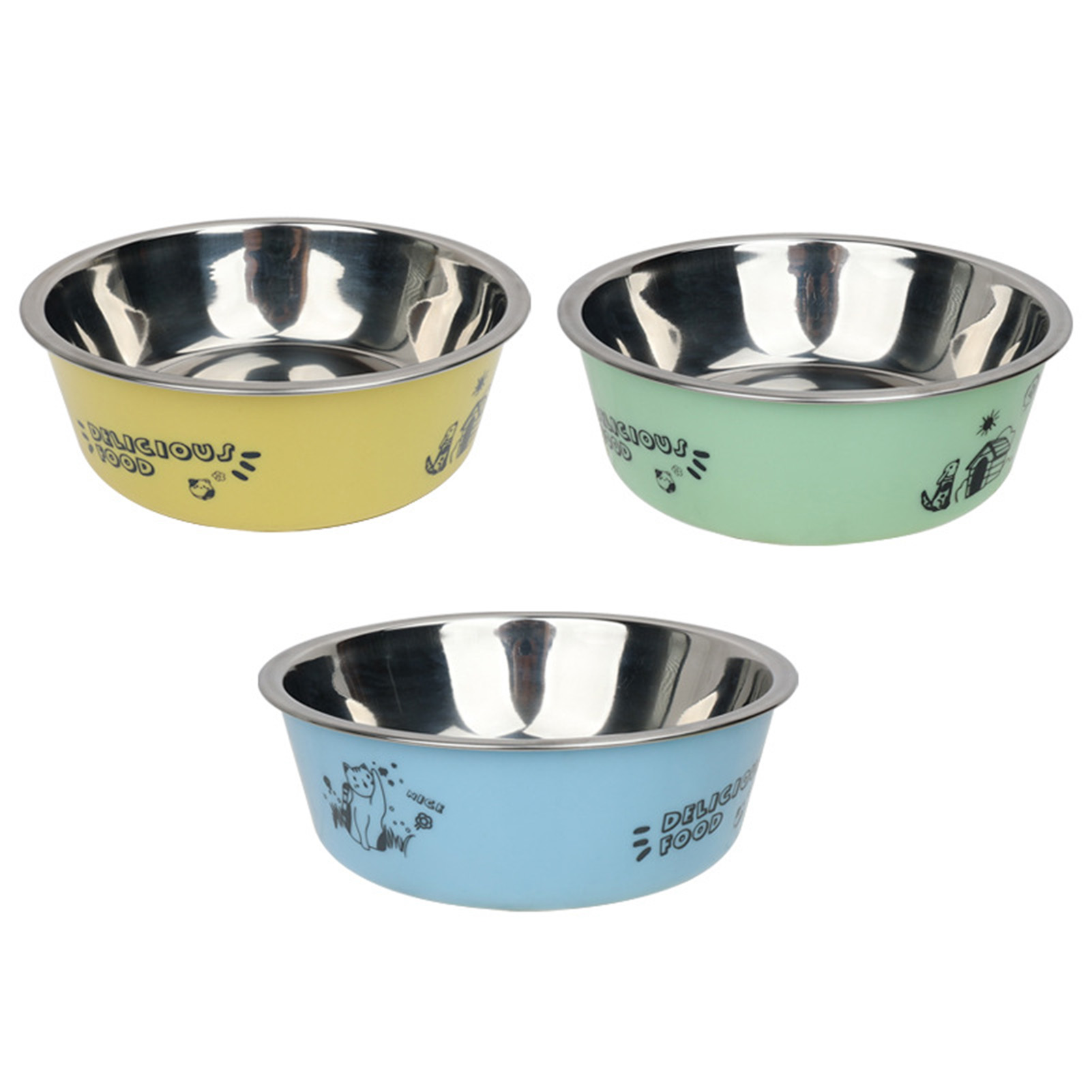 Zksm Non-slip Pet Bowl - Stable Anti-overturn Design - Detachable Inner ...