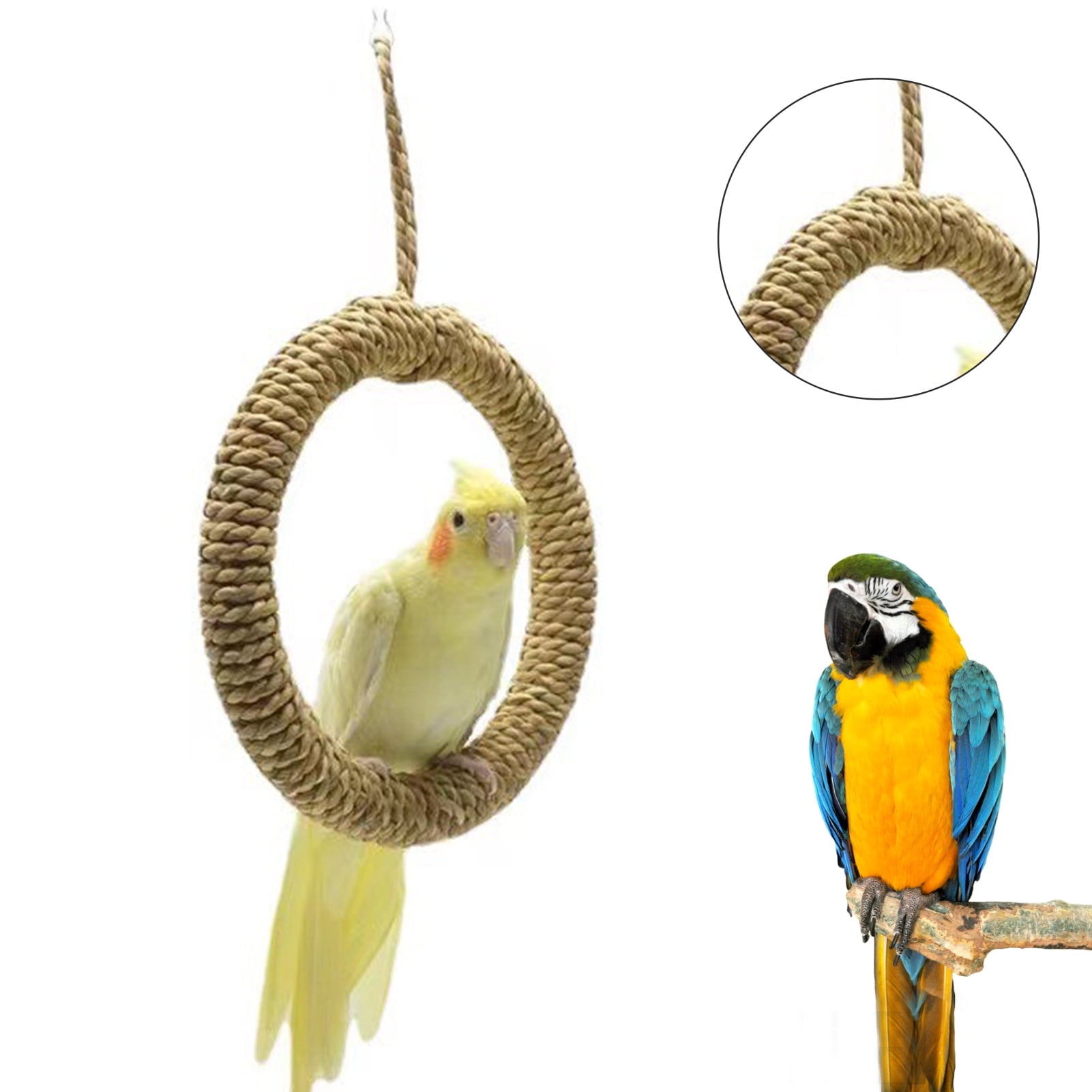 Zksm Parrot Toy - Handmade Bird Swing Toy - Relieve Boredom - Sturdy ...