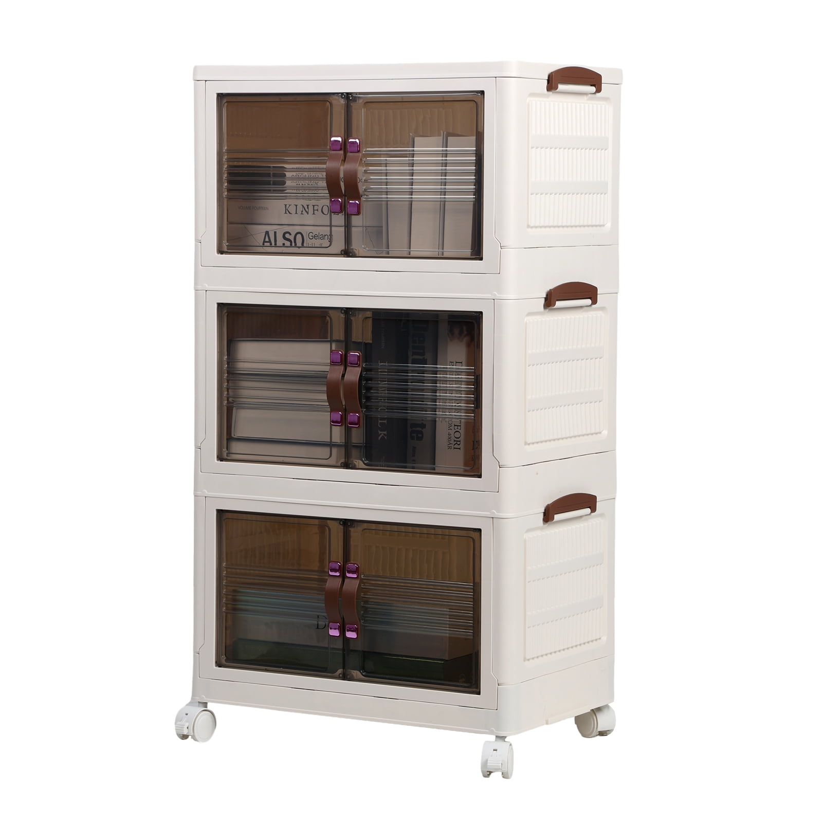 Zksm Plastic Storage Bins with Lids - 3 Tier Stackable Storage Bins ...