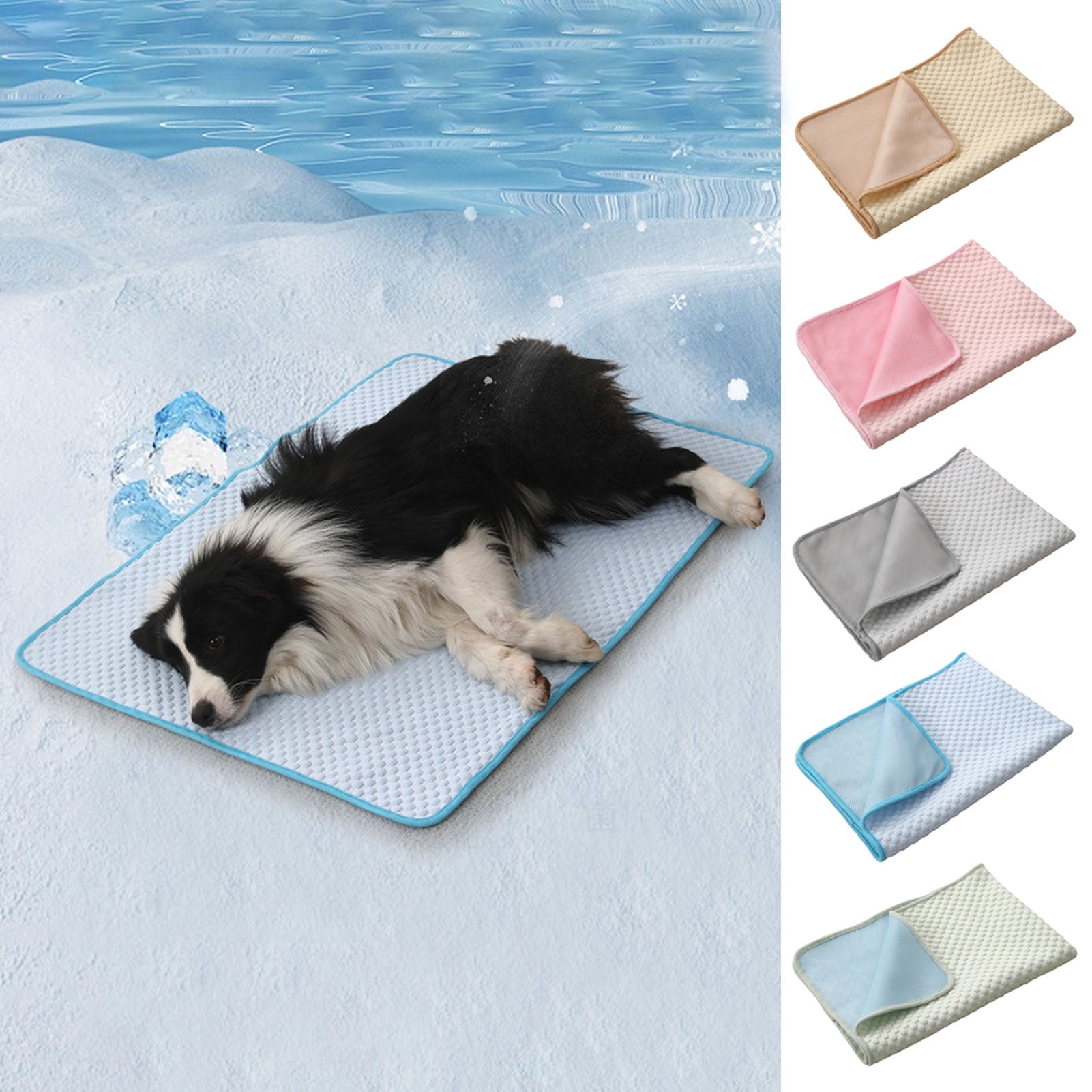 Zksm Self Cooling Pet Ice Pad - Soft Washable Dog Mat with 3D Massage ...