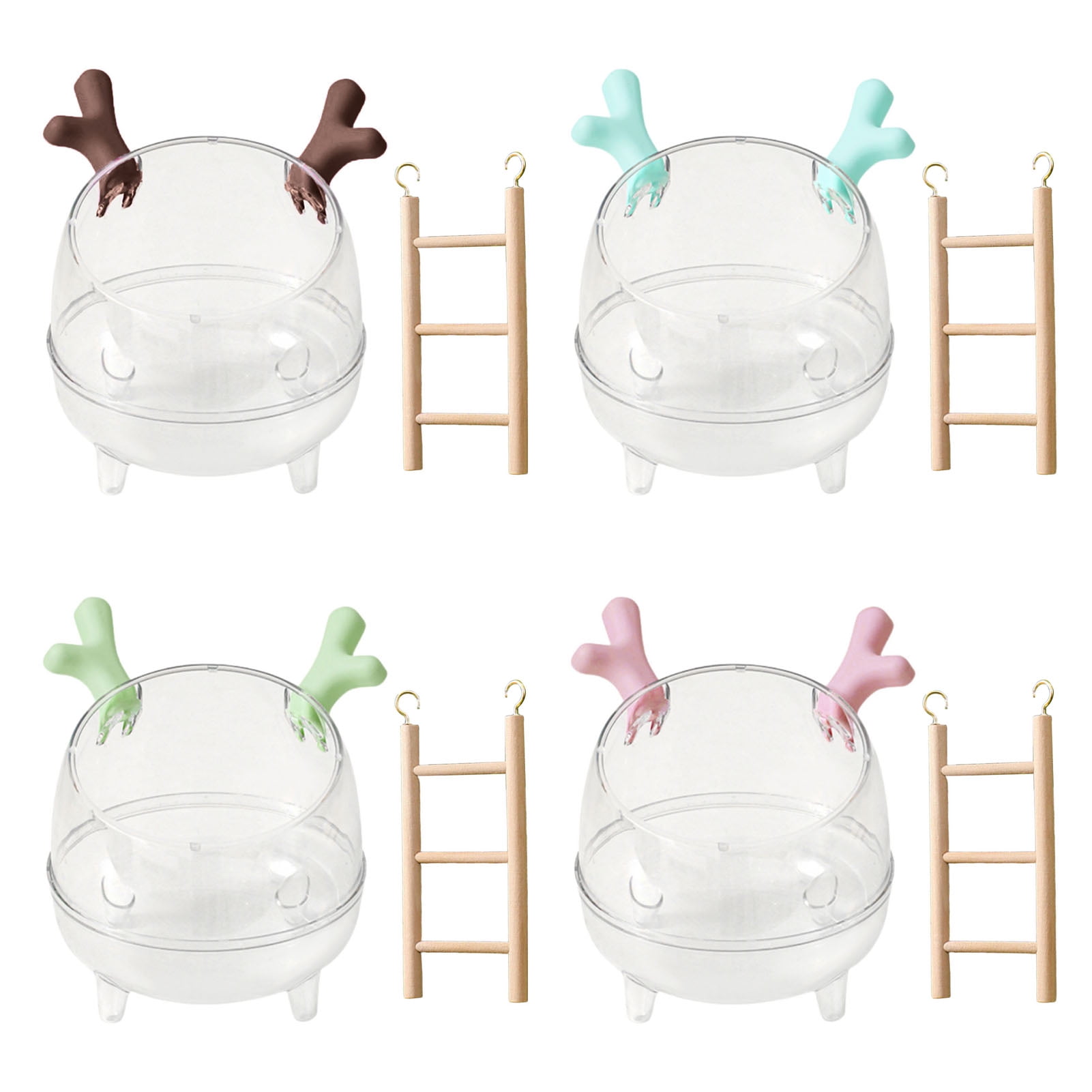 Zksm Transparent Hamster Sand Bath House with Ladder - Stress Relief ...