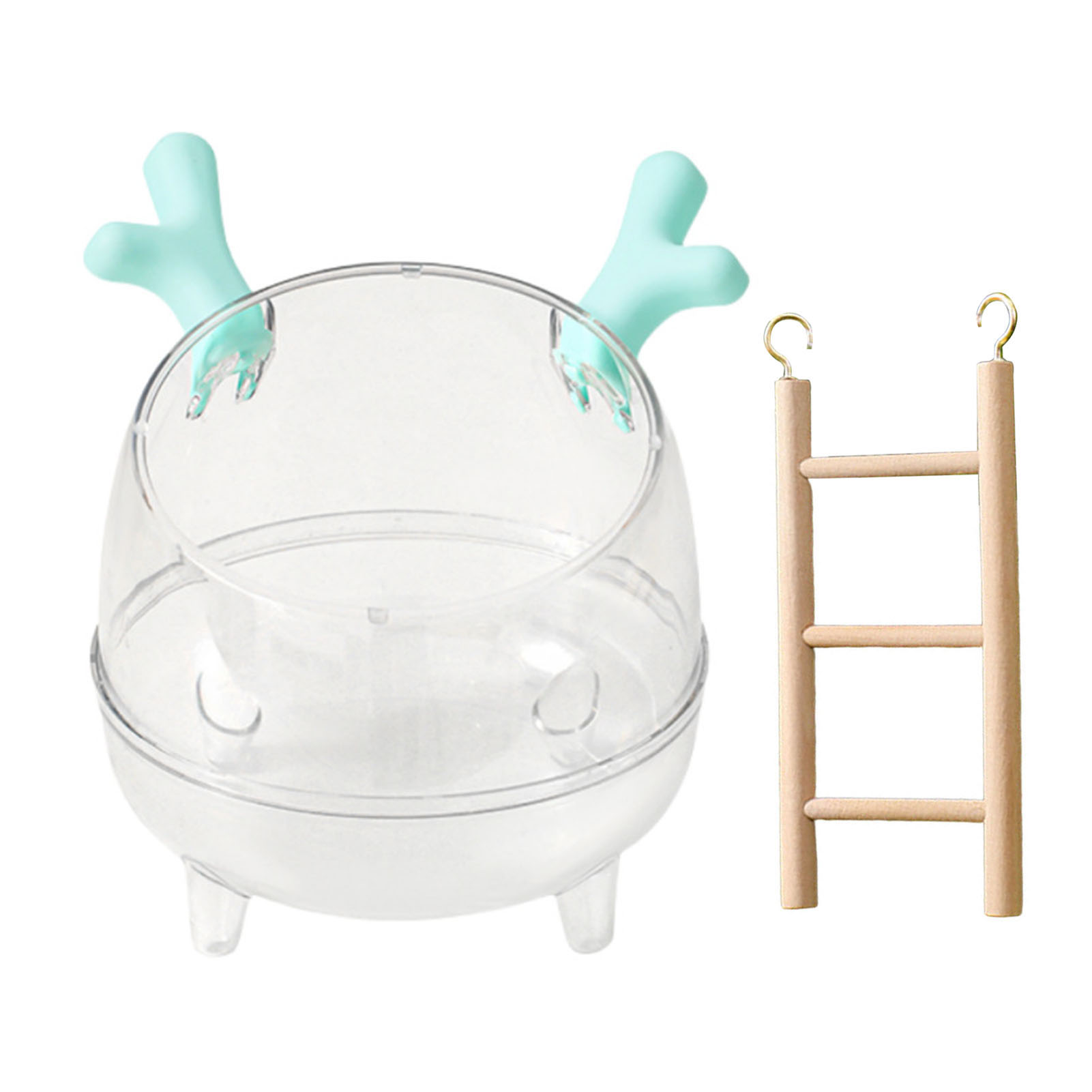 Zksm Transparent Hamster Sand Bath House with Ladder - Stress Relief ...