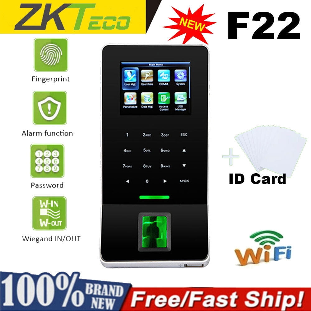 Zkteco F22 WIFI TCP/IP Fingerprint Time Clock & Access Control with EM ID Card - Walmart.com