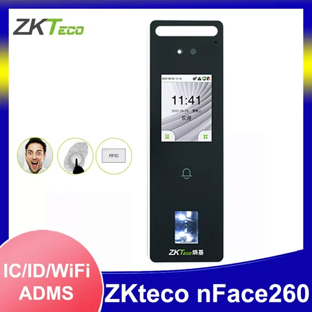 Zkteco nFace260 TCP/IP IP65 Face Facial Recognition Door Access Control System（Models: nFace260 ...
