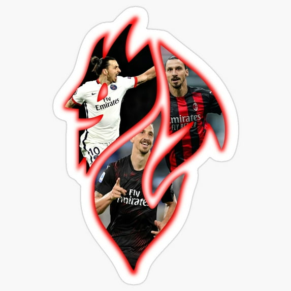 Zlatan Ibrahimovic Ac Milan Sticker Phone Decal Water Bottle Stickers ...