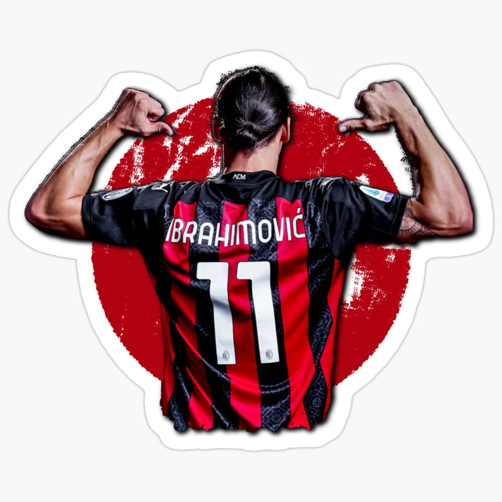 Zlatan Ibrahimovic Ac Milan Sticker Phone Decal Water Bottle Stickers ...