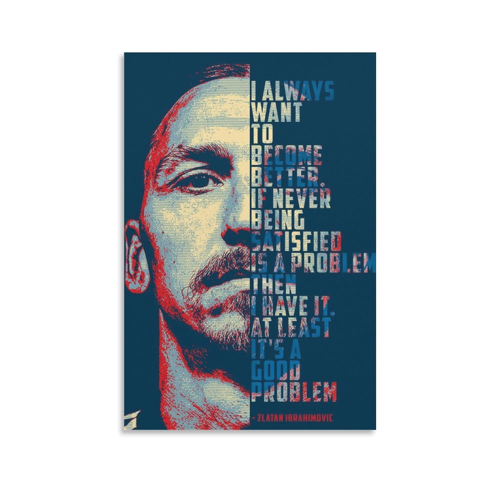 Zlatan Ibrahimovic Art Poster Painting On Canvas Wall Art Poster Scroll ...